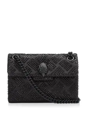 Kurt Geiger Crystal-embellished Mini Kensington Bag - Black