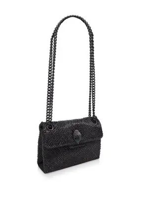 Kurt Geiger Crystal-embellished Mini Kensington Bag - Black