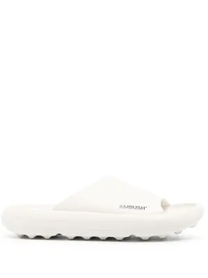 AMBUSH Logo-print Slides - White