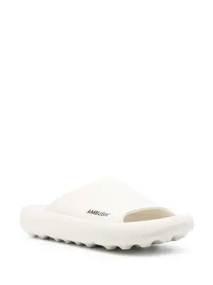AMBUSH Logo-print Slides - White