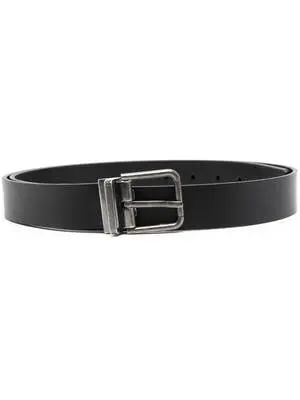 Dolce & Gabbana Leather Metal-buckle Belt - Black