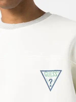 Guess Logo-print Jersey Sweatshirt