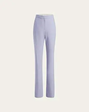 Another Tomorrow Merino Wool Classic Trouser Pants - Navy