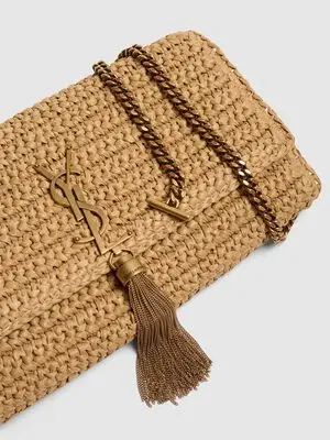 Saint Laurent Kate 99 Raffia Bag W/ Tassel Bag