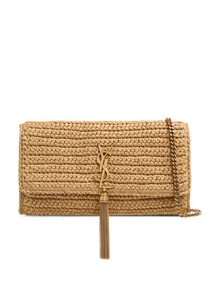 Saint Laurent Kate 99 Raffia Bag W/ Tassel Bag