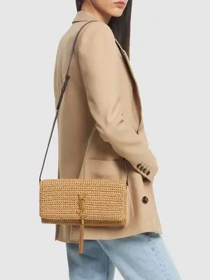 Saint Laurent Kate 99 Raffia Bag W/ Tassel Bag