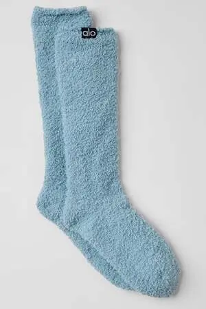 Alo Yoga Plush Crew Socks Celestial Blue