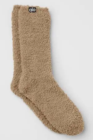 Alo Yoga Plush Crew Socks Gravel