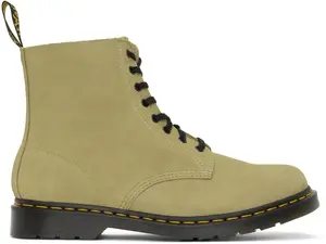 Dr. Martens Dr. Martens Khaki 1460 Pascal Lace-Up Boots - Pale Olive E.h Suede