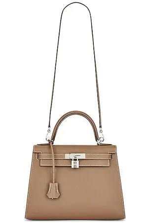 Hermès Epsom Kelly 28 Etoupe Handbag In Taupe