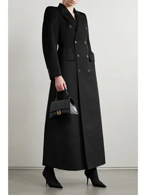 Balenciaga Hourglass Double-breasted Wool-twill Coat
