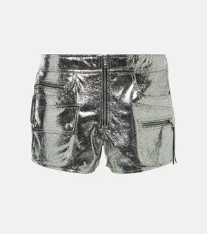 Low Rise Leather Shorts For Women