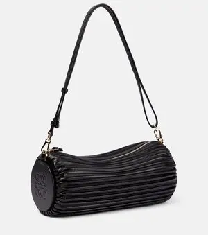 Loewe Bracelet Pleated Leather Shoulder Bag