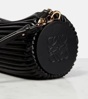 Loewe Bracelet Pleated Leather Shoulder Bag