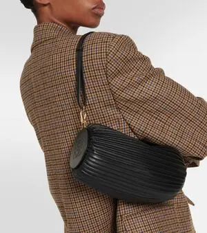 Loewe Bracelet Pleated Leather Shoulder Bag