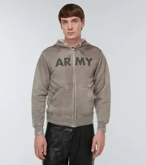 NOTSONORMAL Army Cotton Jersey Hoodie