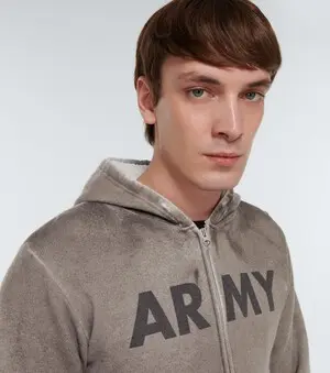 NOTSONORMAL Army Cotton Jersey Hoodie