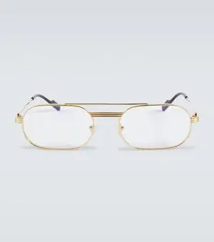 CARTIER Exception Rectangular Glasses - Gold