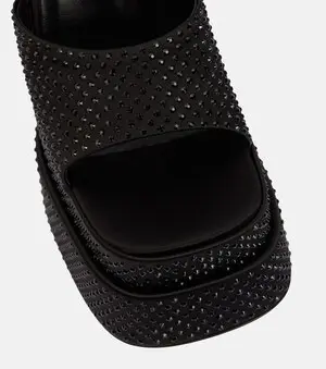 Versace Medusa Aevitas Embellished Platform Sandals - Black