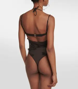 Jacquemus Appliqué Mesh Bodysuit - Brown