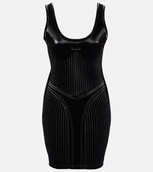 MUGLER Embossed Mini Dress