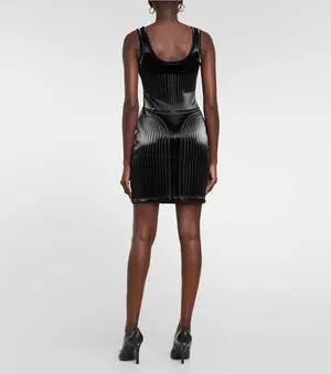 MUGLER Embossed Mini Dress