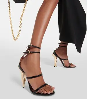 Alaïa Cabaret Patent Leather Sandals