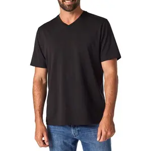 34 Heritage Deconstructed V-neck Pima Cotton T-shirt - Black