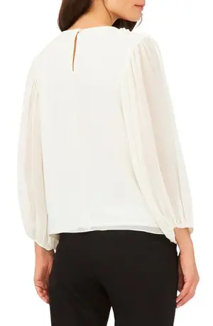 Chaus Embellished Balloon Sleeve Blouse - Lily Ivory 538