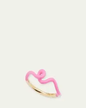 Bea Bongiasca Wow Mini Mono Ring With Enamel