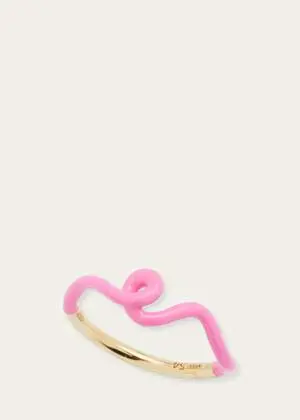 Bea Bongiasca Wow Mini Mono Ring With Enamel