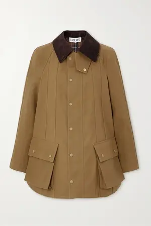 Loewe Corduroy-trimmed Cotton-canvas Jacket