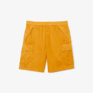 Burberry Burberry Nylon Cargo Shorts With Embroidered Equestrian Knight Design Marigold