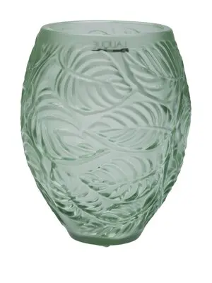 Lalique Feuilles Crystal Vase