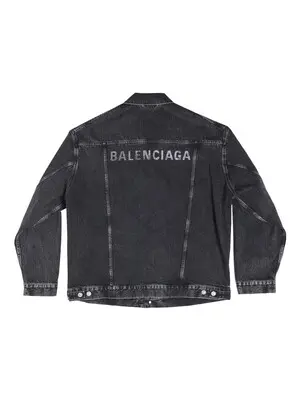 Balenciaga Logo-embellished Denim Jacket