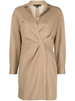 Maje Asymmetric Mini Shirtdress