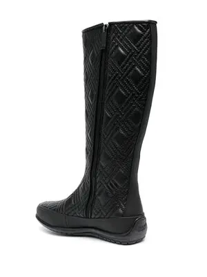 BALDININI Diamond-pattern Leather Boots