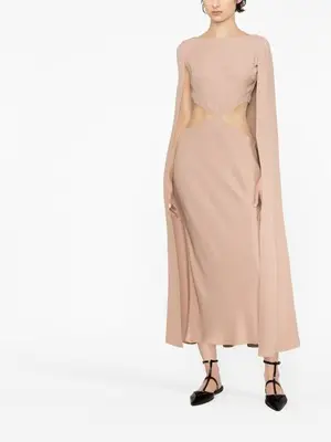 Valentino Garavani Cut-out Detail Cape Dress