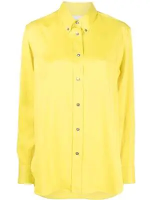 Studio Nicholson Bissett Cotton Button-down Shirt - Yellow