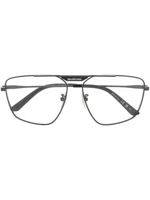 Balenciaga Pilot Frame Glasses - Black
