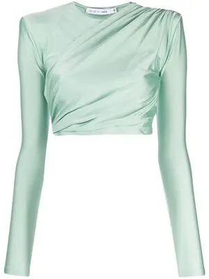 Amen Draped Detail Cropped Top