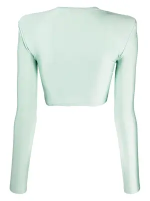 Amen Draped Detail Cropped Top