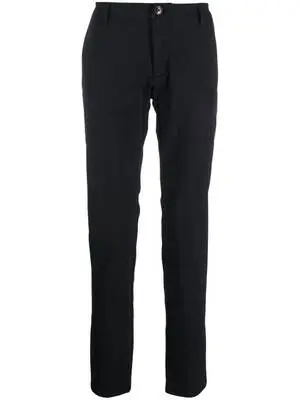 Armani Exchange Mid-rise Tapered Trousers - Blue