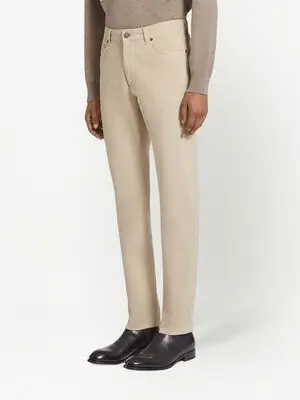 Zegna Slim-fit Gabardine Weave Jeans