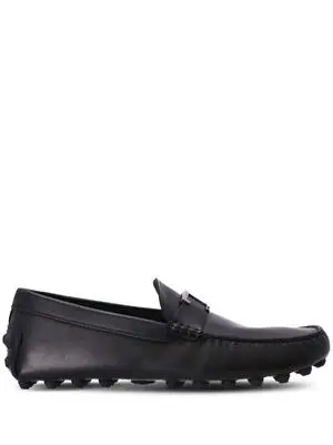 TOD'S Gommino Leather Loafers - Black