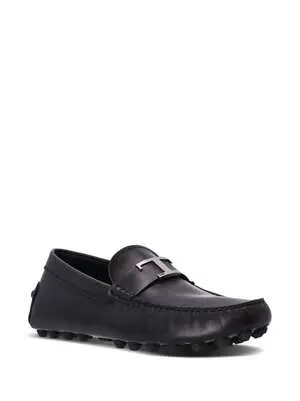 TOD'S Gommino Leather Loafers - Black