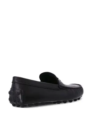 TOD'S Gommino Leather Loafers - Black