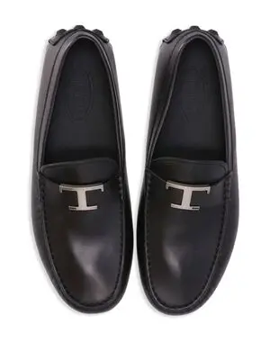 TOD'S Gommino Leather Loafers - Black