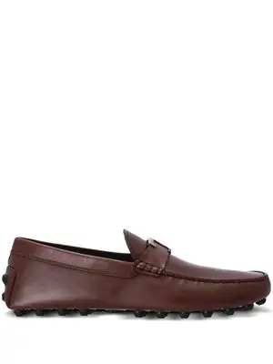 TOD'S Gommino Leather Loafers - Brown