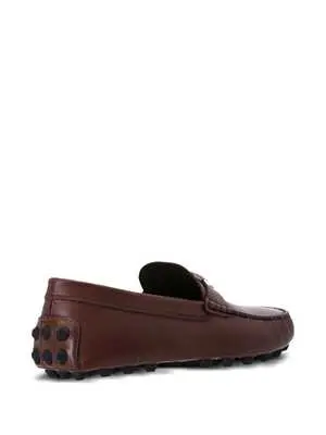 TOD'S Gommino Leather Loafers - Brown